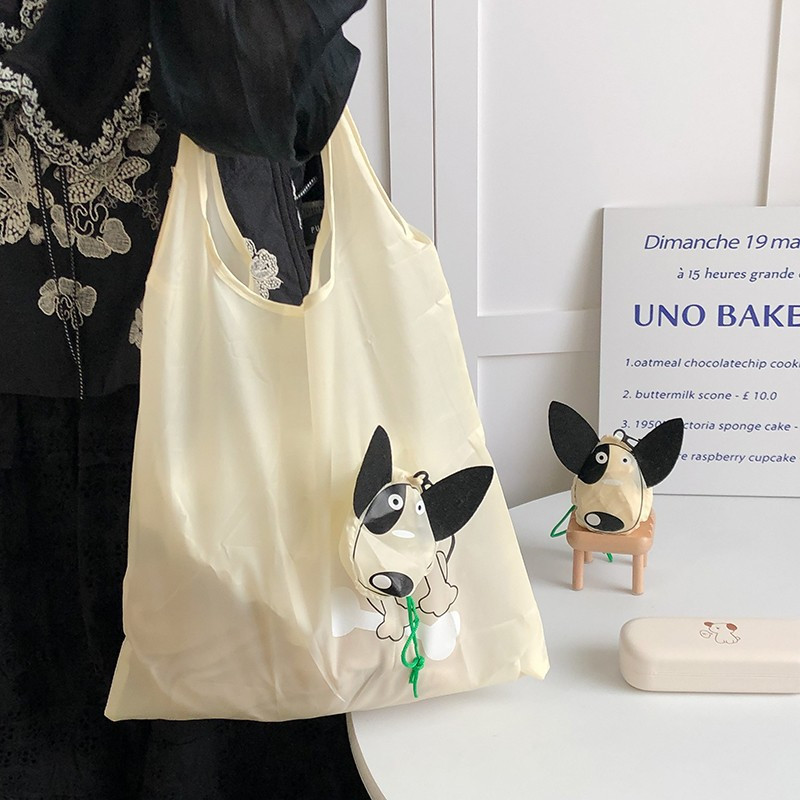 1PCS Creative Reusable Foldable Cartoon Puppy Eco-Friendly Shopping Bag ...