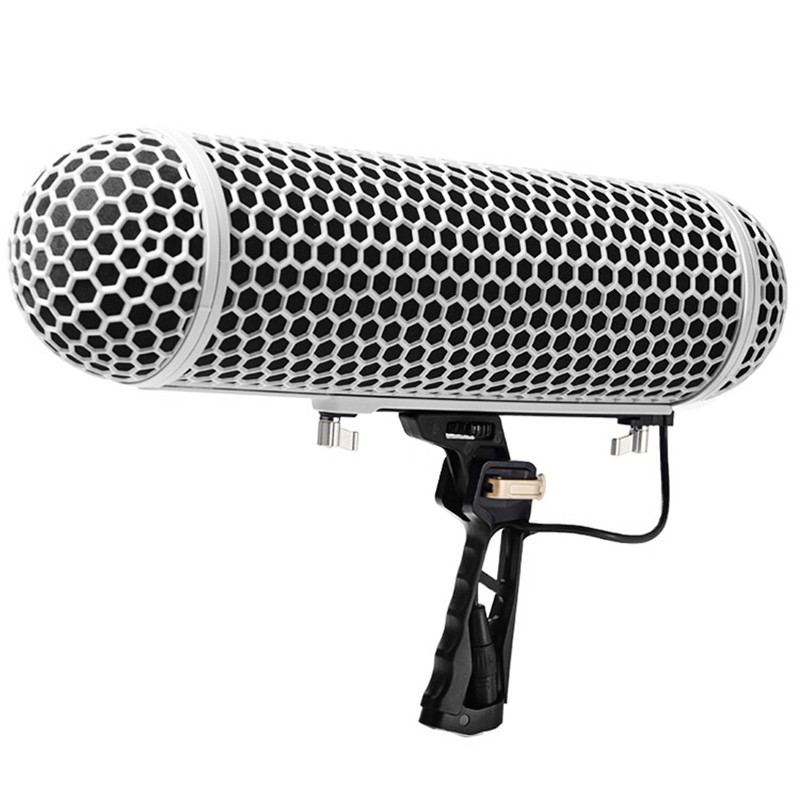 Bilate Microphone Wind Protect Cage + Windshield + Shock Mount ...