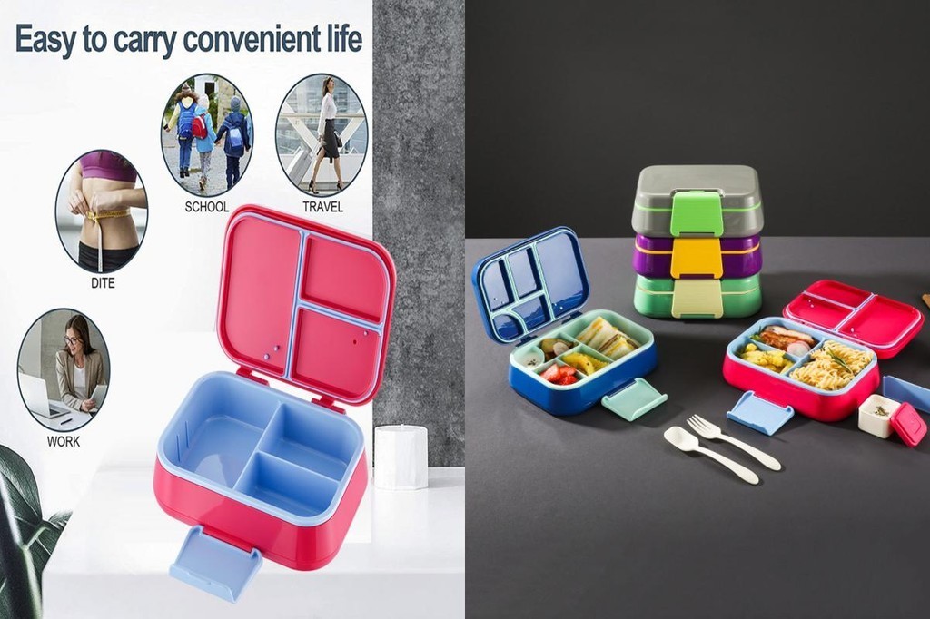 Silicone Rubber Gasket Lunch Box Bpa-free Lunch Box Kids Bento Lunch ...