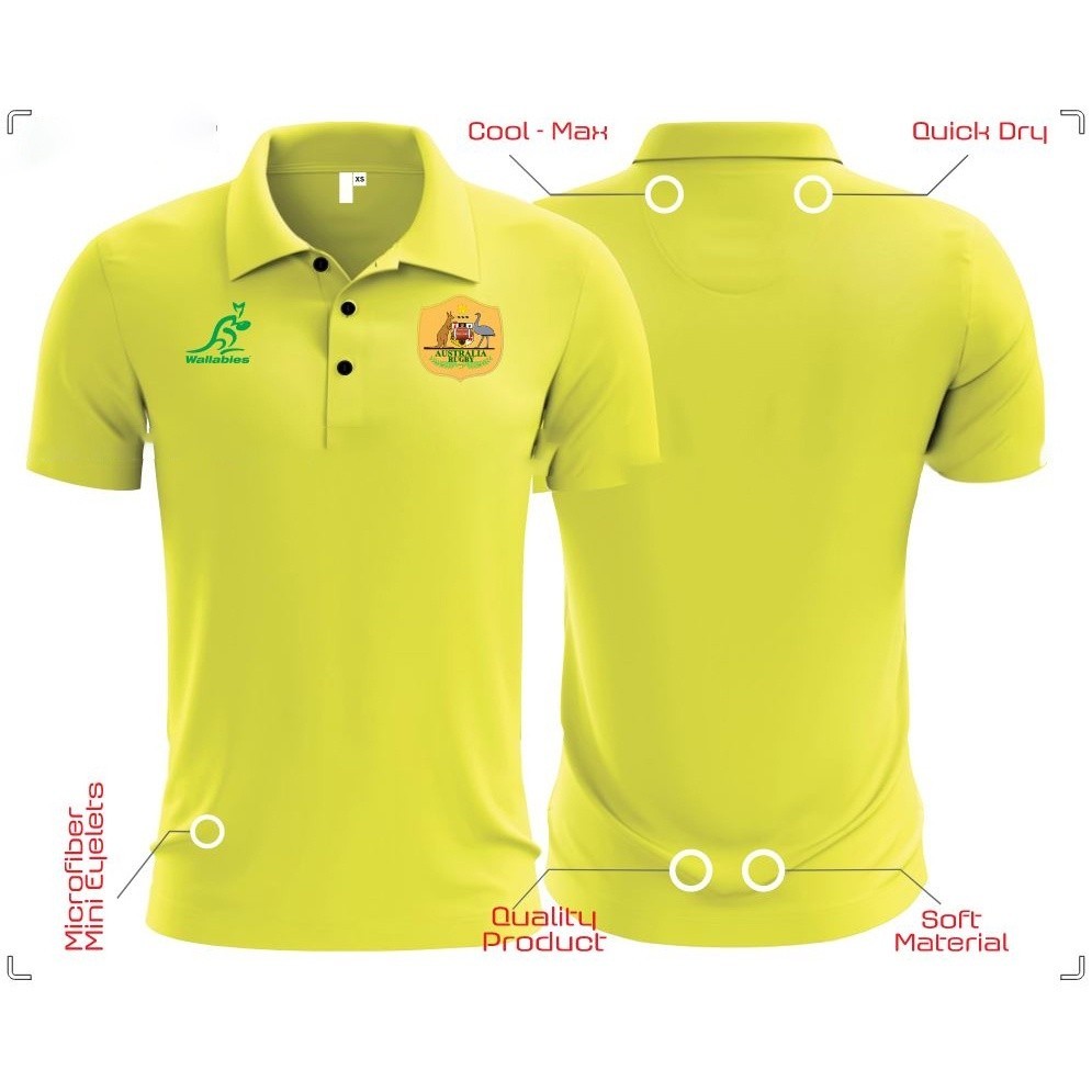 2024 Australia Springbok Rugby Travel Jersey DX1 Polo Baju Berkolar ...