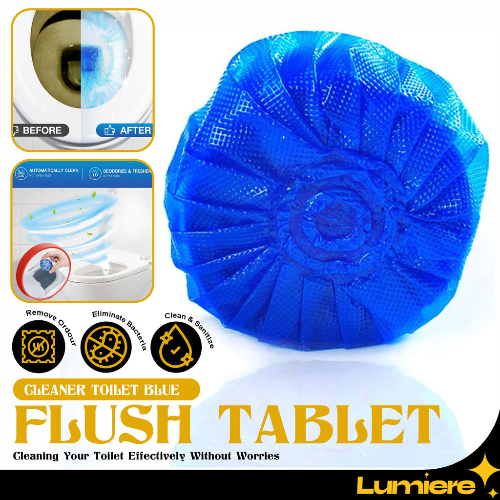 LUMIERE Blue Tablet Toilet Bowl Cleaner Toilet Cleaner Blue Toilet Bowl ...
