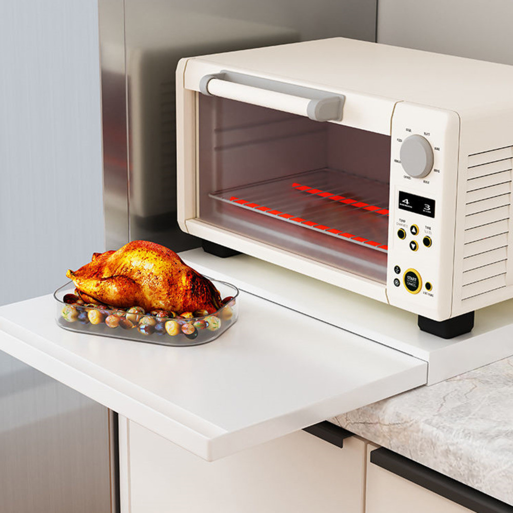 【Ready stock】Kitchen Microwave Stand Bottom Shelf Oven Rice Cooker Pull ...