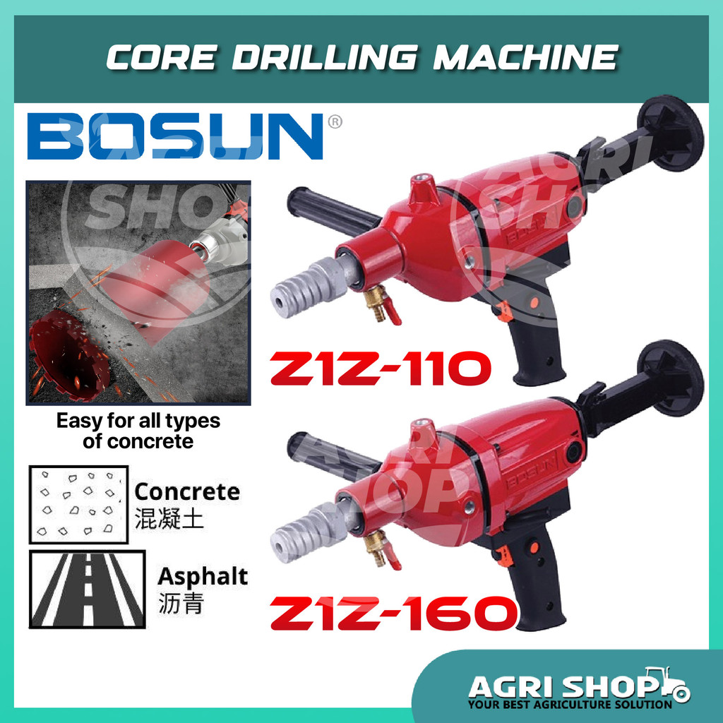 BOSUN Hand Held Core Drilling Machine Z1Z-110 (1350W) | Z1Z-160 (2100W ...