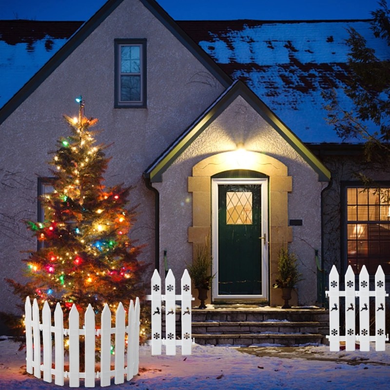 Splits Christmas Tree Fence Garden Decoration Outdoor Plant Mini ...