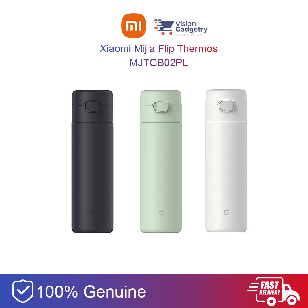 Xiaomi Mijia Flip Thermos Thermal Vacuum Flask Cup Stainless Steel (480ml) MJTGB02PL | Shopee ...