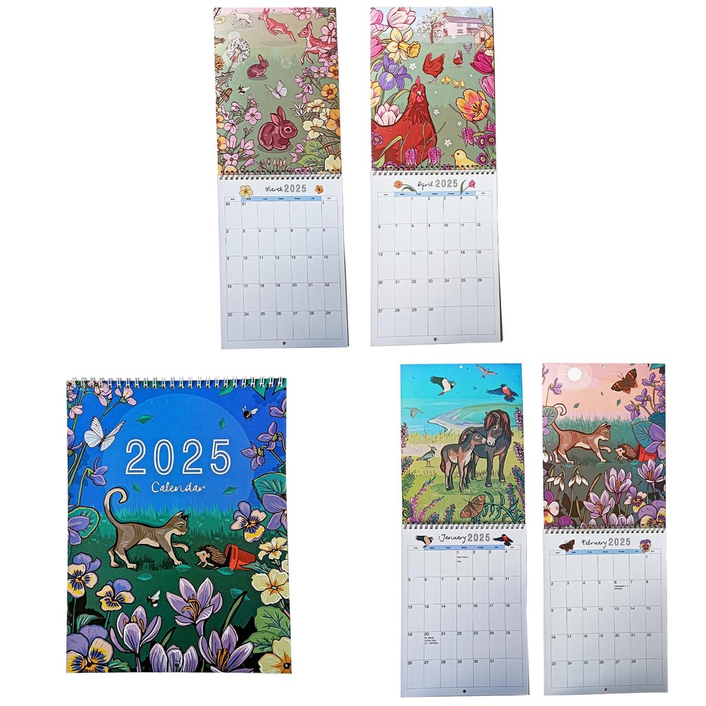 Animal 2025 And Nature Calendar Eye-catching Spiral Calendar Perfect ...