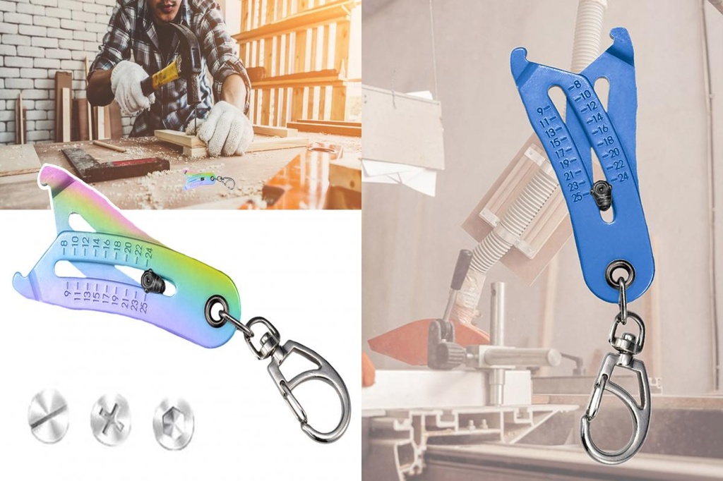 Bolt and Nut Identifier Keychain Easy-to-use Bolt and Nut Identifier ...