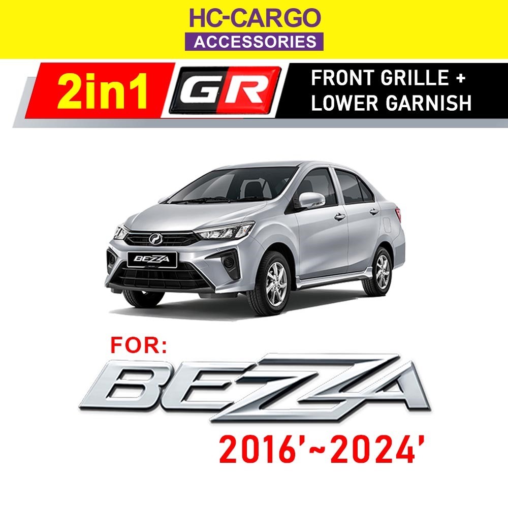 Perodua Bezza Facelift 2020 - 2024 B300 GR Honeycomb Grille Glossy ...