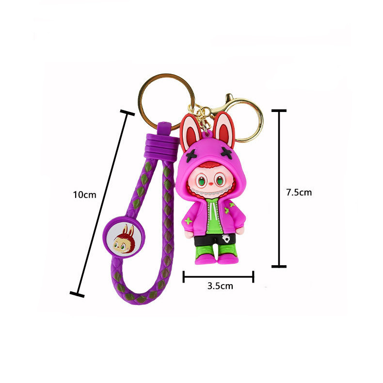 POP MART Labubu Keychain Cartoon Cute Fashion DIY Pendant Labubu Doll ...