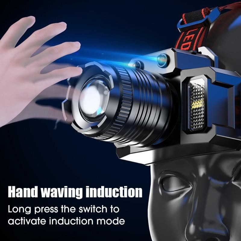 digital display 5 Lighting Modes Telescopic Zoom Hand Wave Induction ...