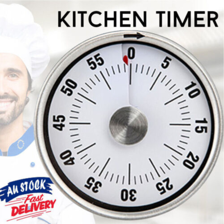 Kitchen Stainless Steel Visual Timer Magnetic Mechanical Manual Digital ...