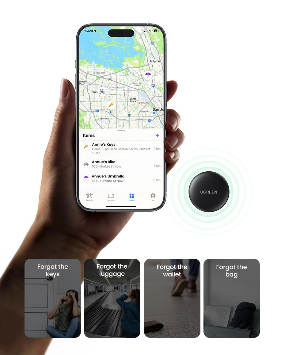 UGREEN Finder Security SmartTrack Link Smart Tag Find My Key Bluetooth ...