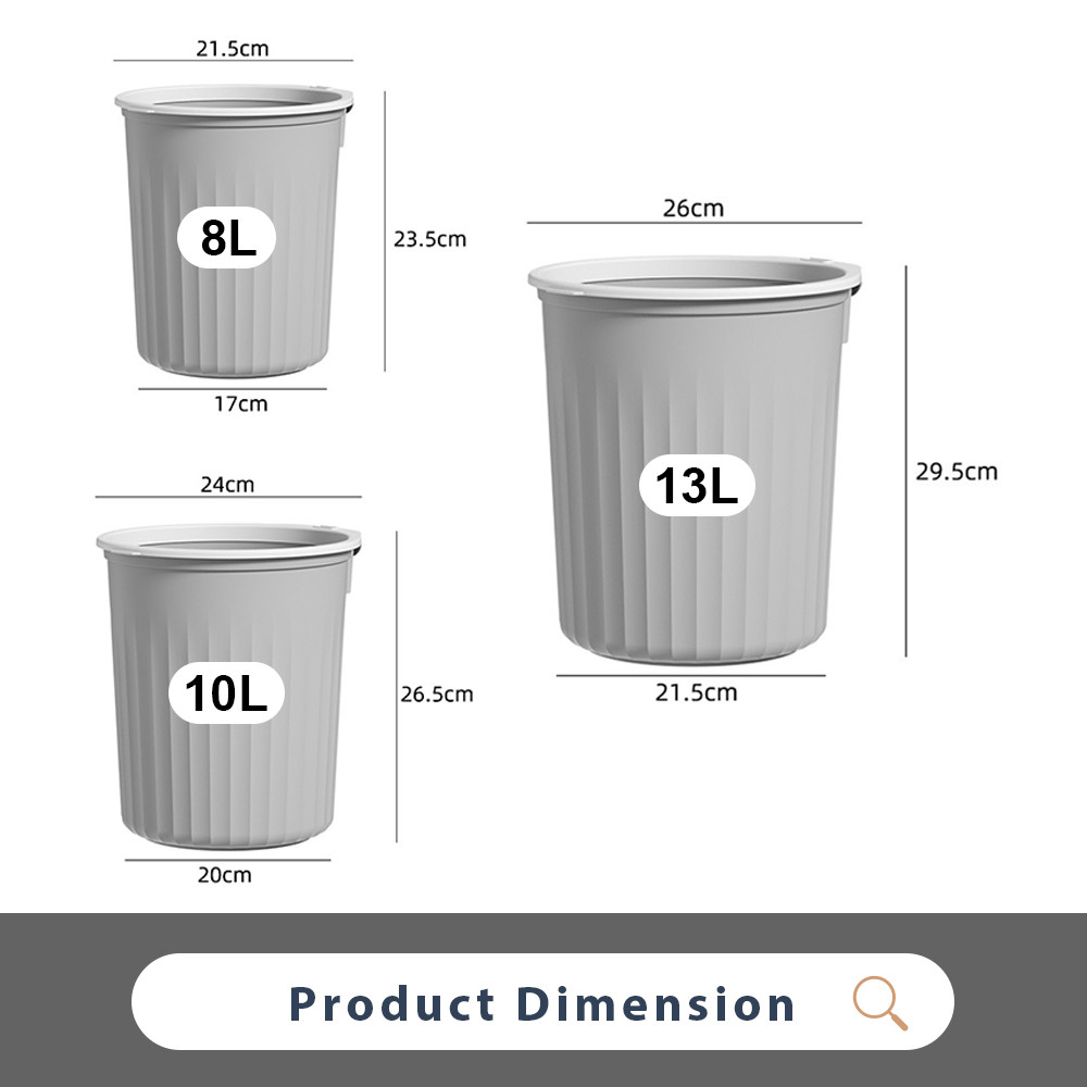 [3 Sizes] Encora Tong Sampah Trash Bin Dustbin Trash Can Garbage Bin ...