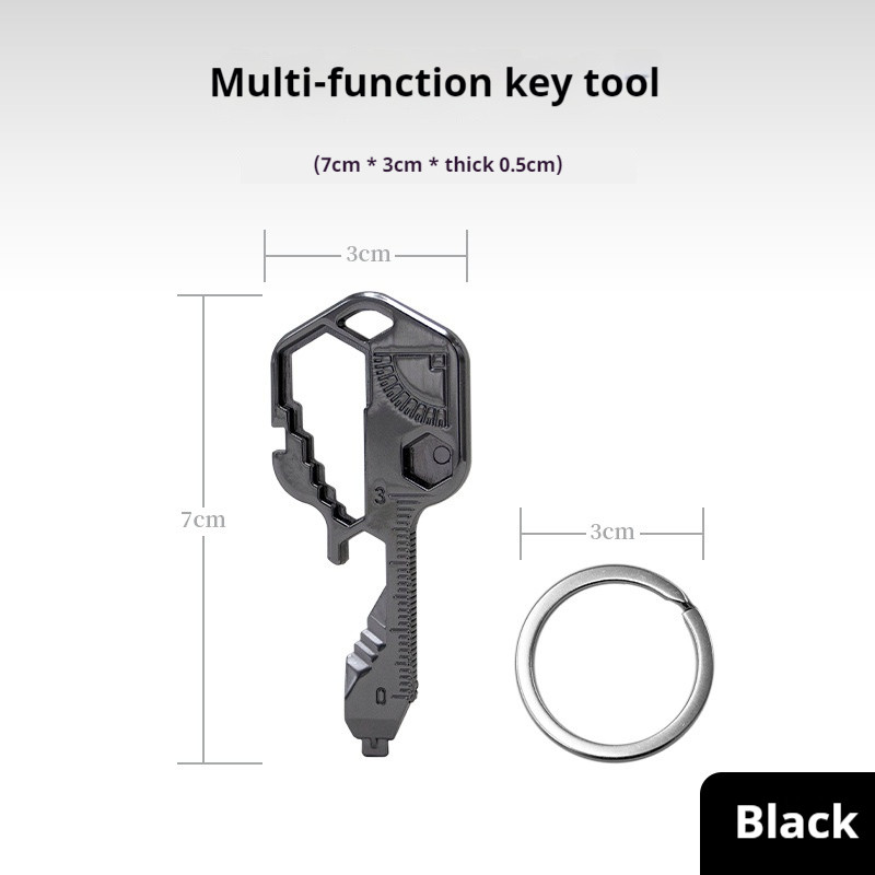 24 In 1 Multitool Key Rings Stainless Steel Multitool Keychain Bottle ...