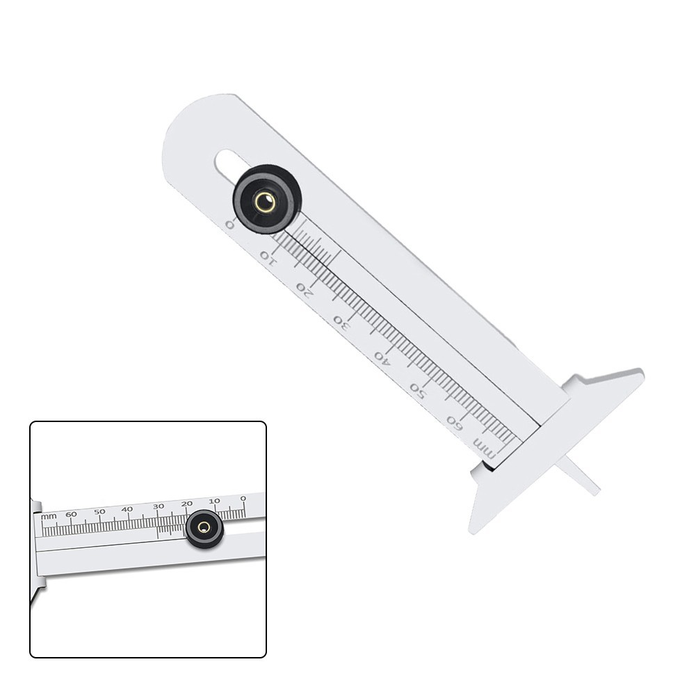 (HUND) Stainless steel tire tread depth measuring vernier caliper depth ...