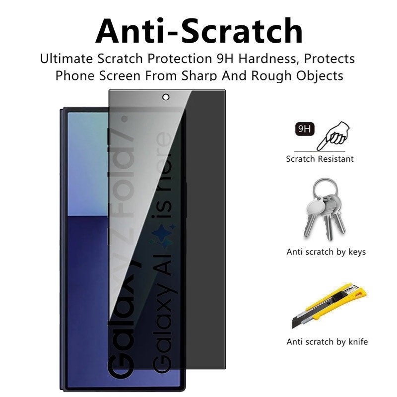 Premium Privacy Tempered Glass For Samsung Galaxy Z Fold 7 6 5 4 3 5G ...