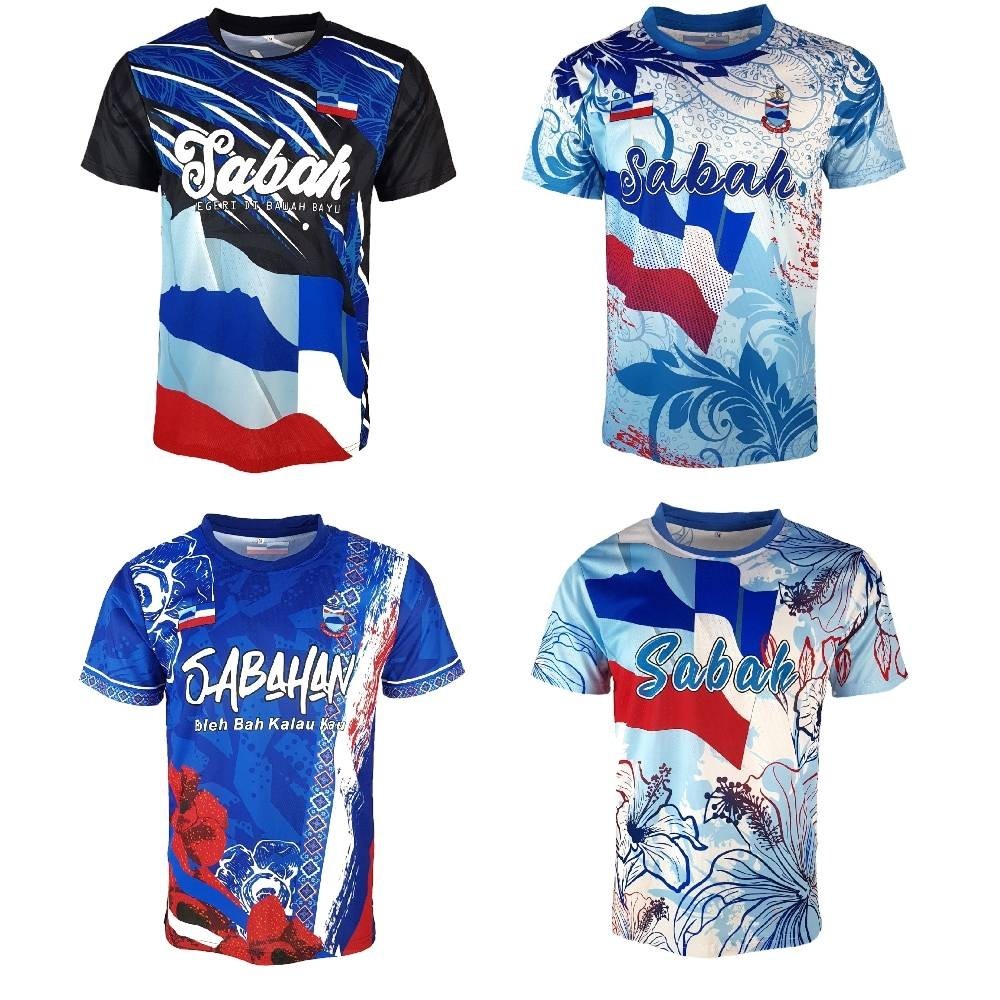 T-shirt Sabah Full Print Microfiber Material | T-shirt Sabah Print ...