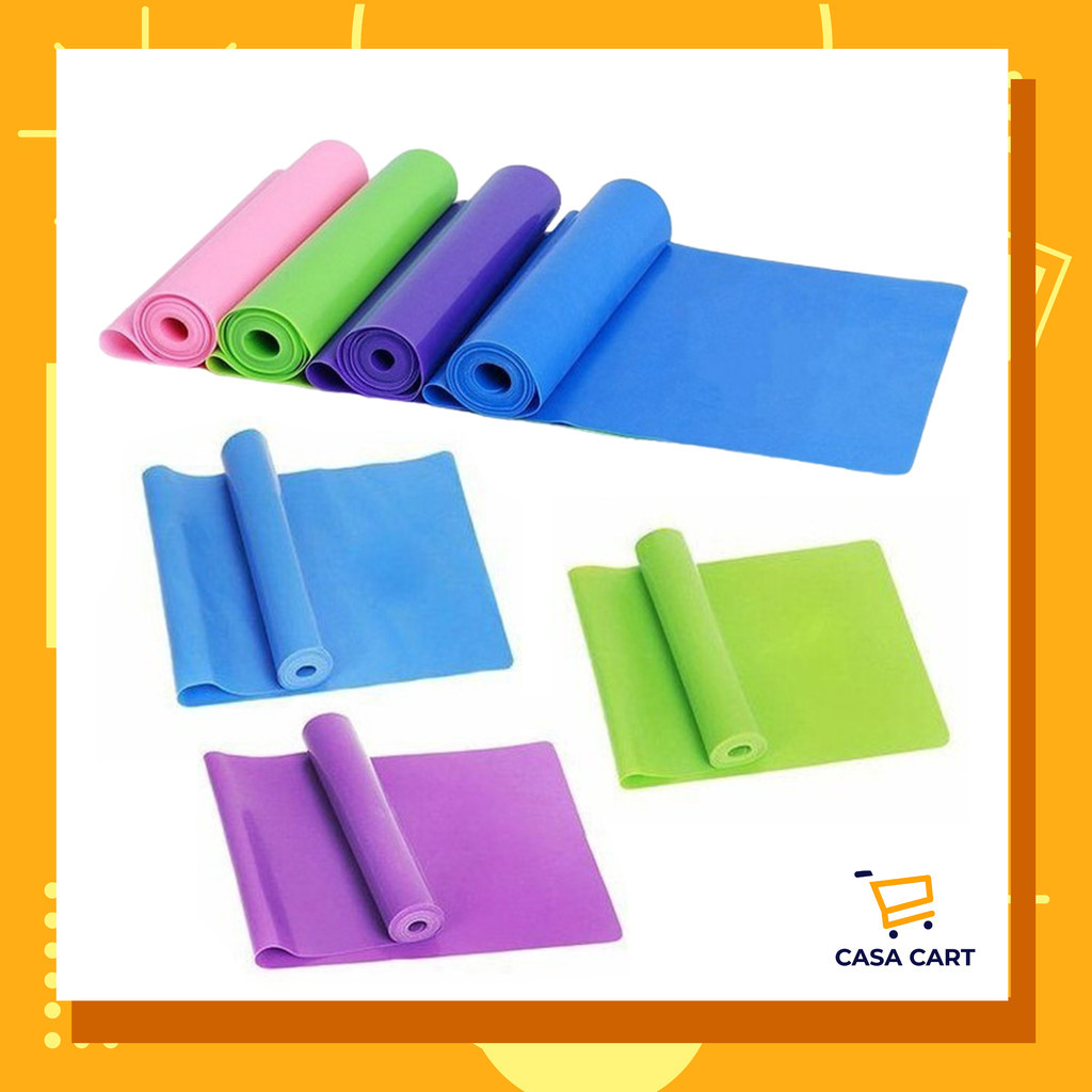 CASA CART Jalur Regangan Yoga Lateks Getah Berkualiti Premium Sesuai ...