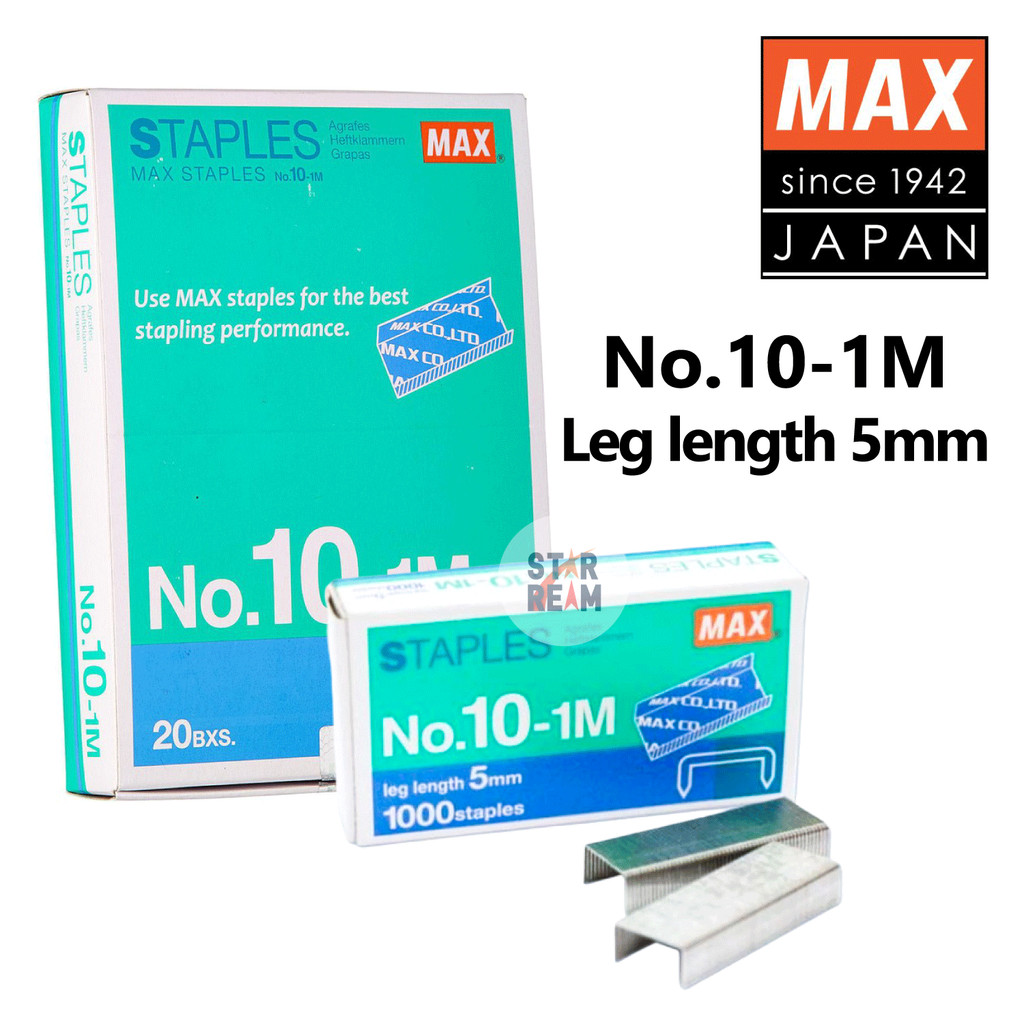 Staples/Stapler Bullets MAX No.10-1M (20 Small Boxes) - for Most ...
