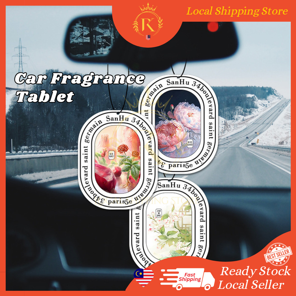 Hanging Car Perfume Floral Car Fresheners Car Fragrance Tablet Home ...