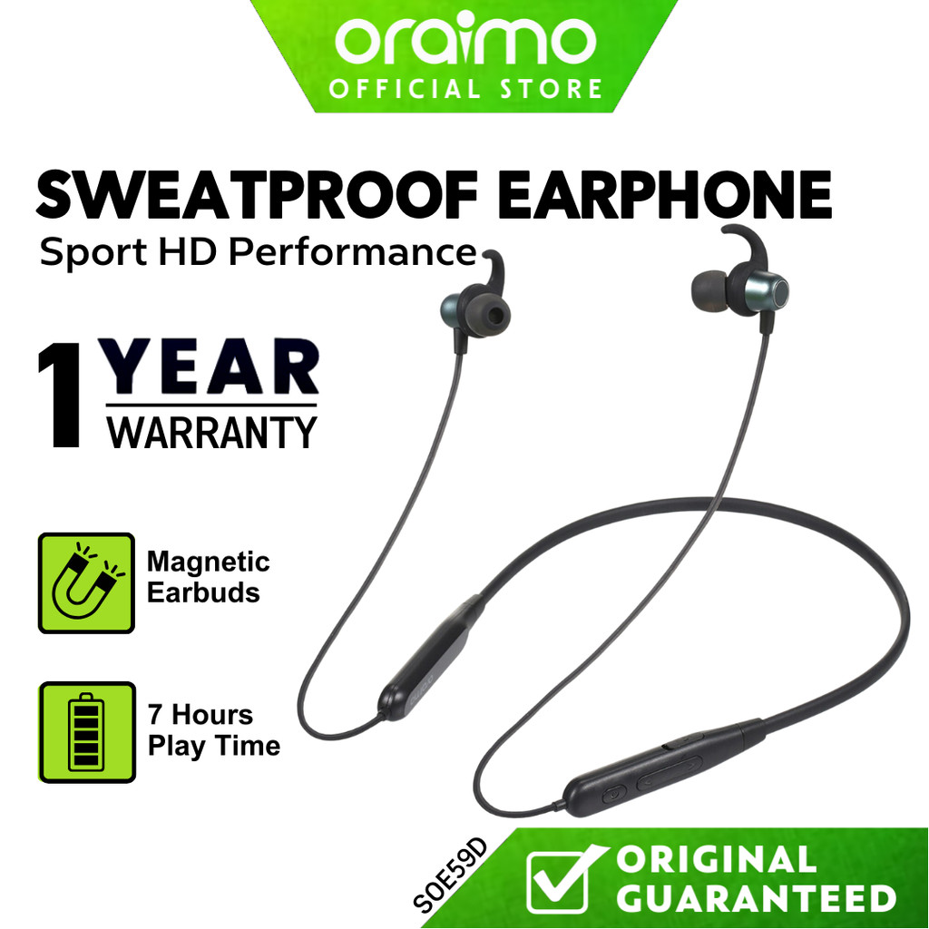 ORAIMO Earphone Sport Earphone Wireless Neckband Earphone Bluetooth ...