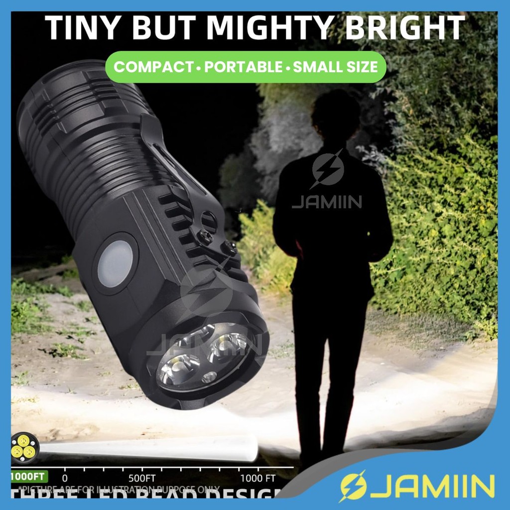 MINI Rechargeable Flashlight High Lumens Super Bright USB-C Charge LED ...