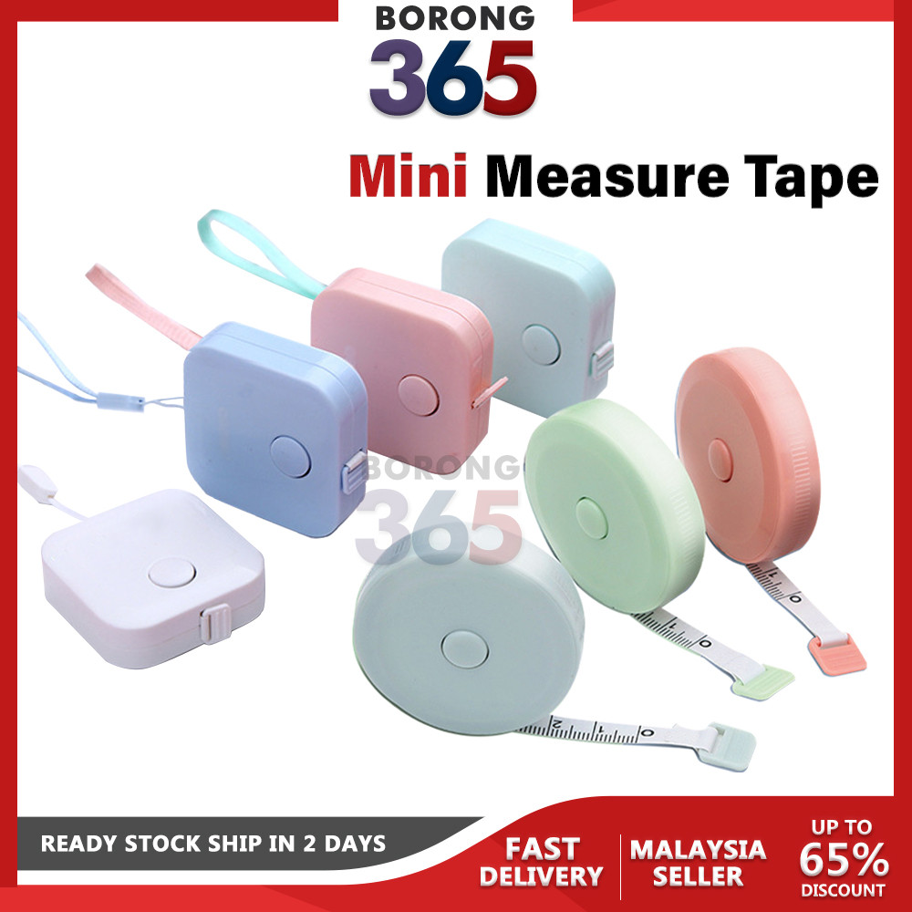 [1PC]Borong365 Mini Pocket Retractable Measuring Tape Body Portable ...