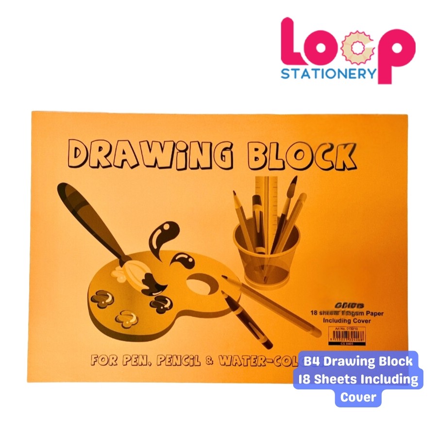 B4 Drawing Block Drawing Paper 100/135/160gsm 18 sheet | Shopee Malaysia