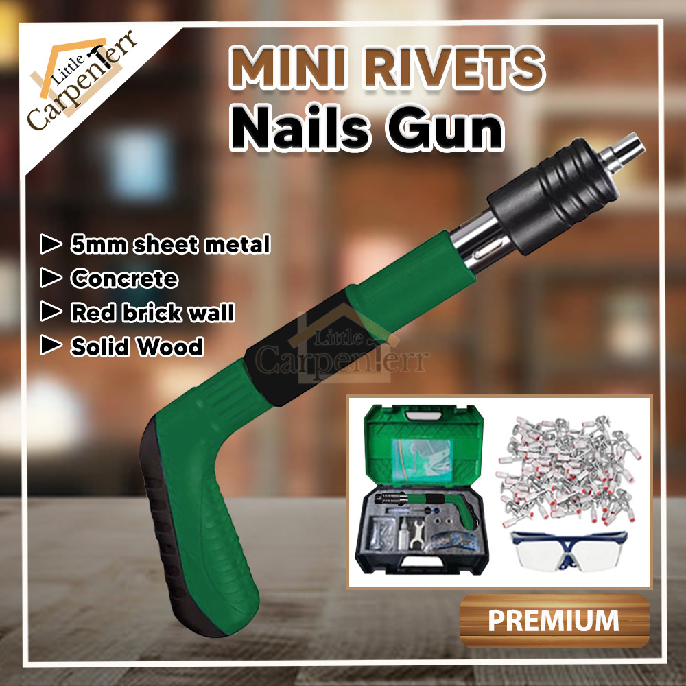 Little Carpenterr Manual Metal Nail Gun Mini Rivets Concrete Tool ...