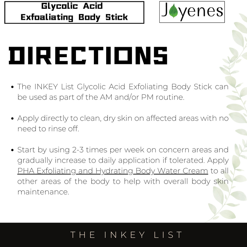 The Inkey List Glycolic Acid Exfoliating Body Stick (45g) | Shopee Malaysia