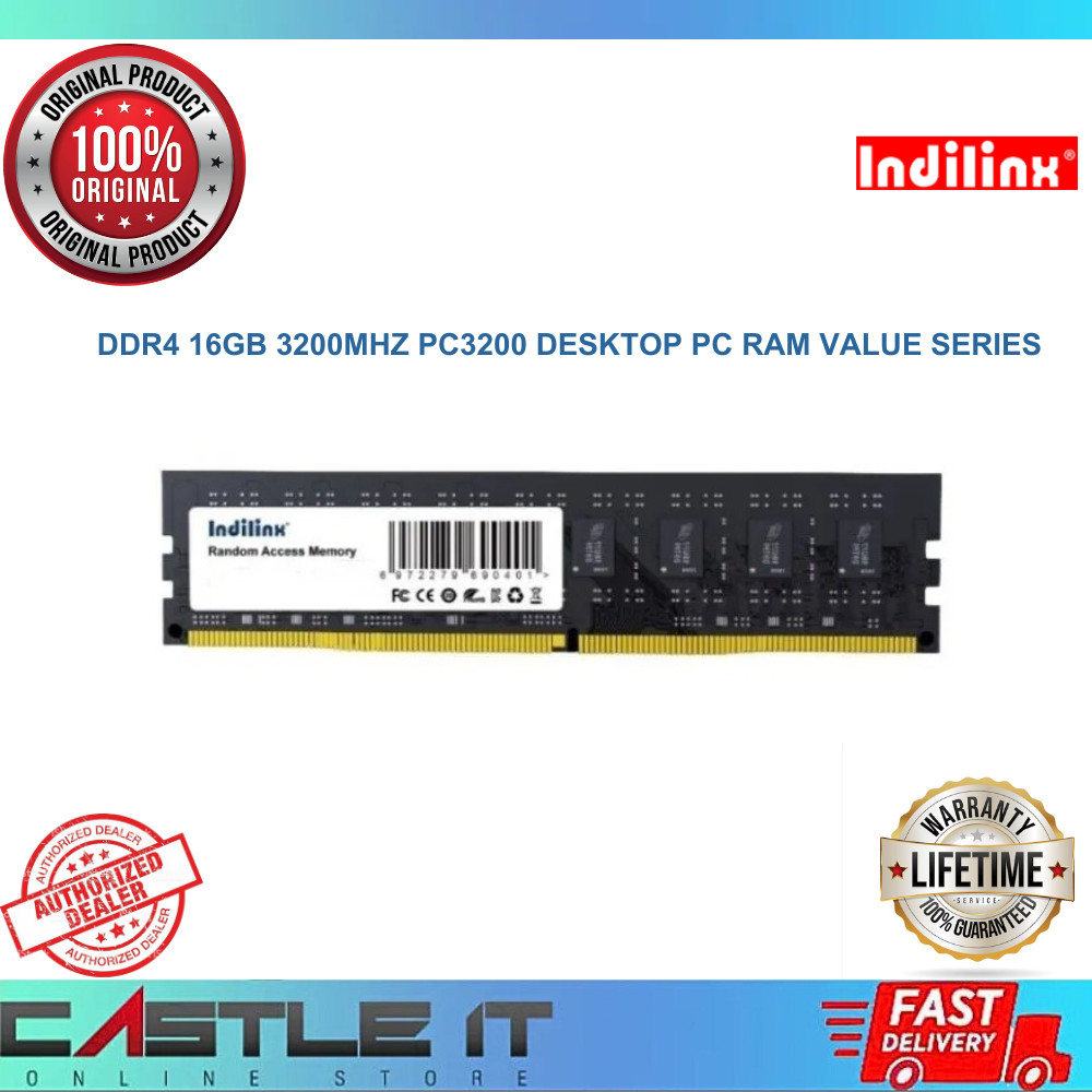 Indilinx DDR4 16GB 8GB 3200MHZ PC3200 Desktop PC Ram Value Series ...