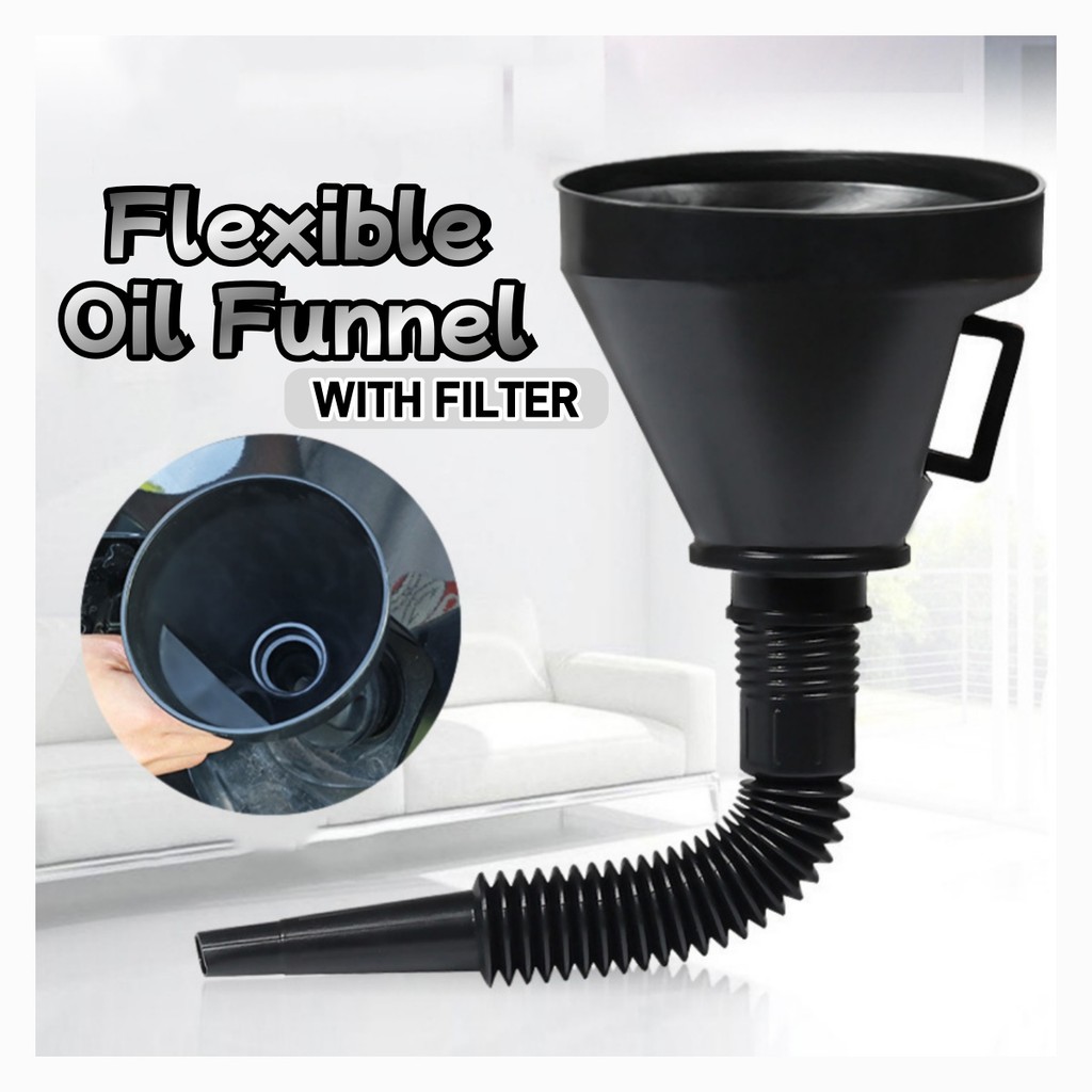 Flexible Oil Funnel With Filter Car Motorcycle Vehicle Filling Water ...