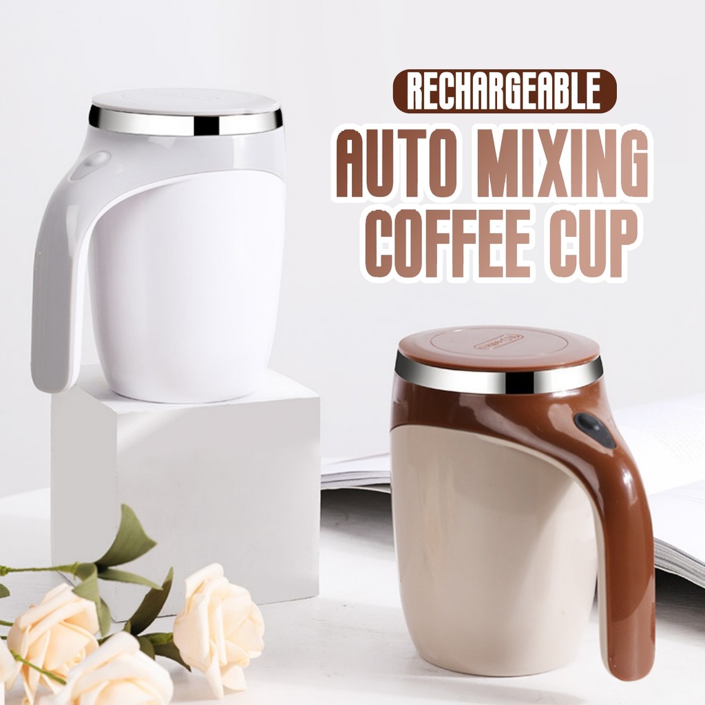 Auto Mixing Magnetic Coffee Cup Stirring Mug With Lid Rechargeable ...