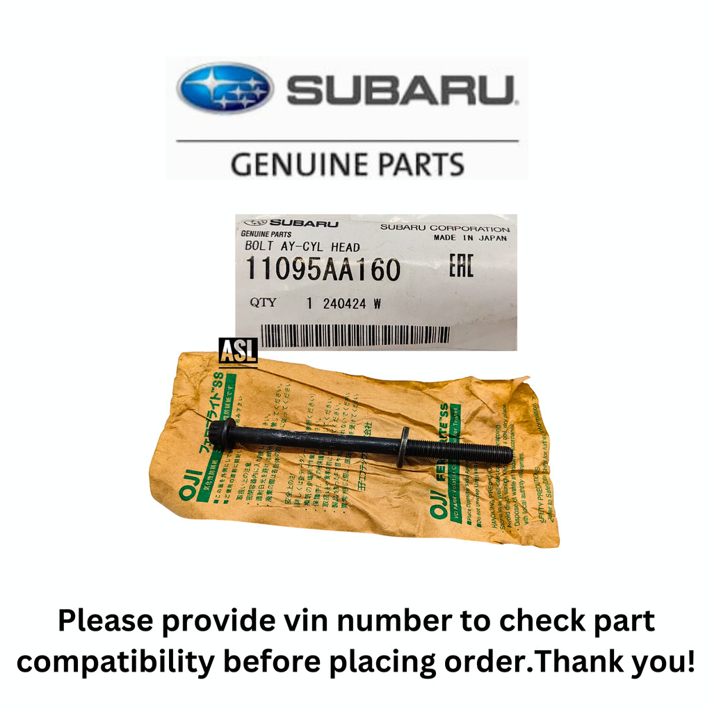 11095AA160 Genuine Subaru Engine Cylinder Head Bolt (1pc) FA FB Engine ...