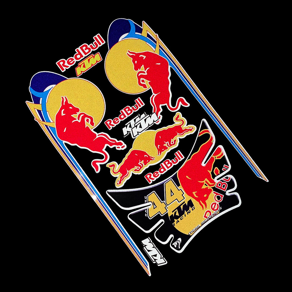 Red Bull Sticker Motorcycle Refit Sponsor Reflective Waterproof ...
