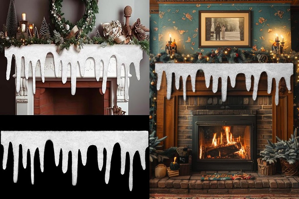 GRE Realistic Snow Blanket for Christmas Trees Winter Yard Decorations ...