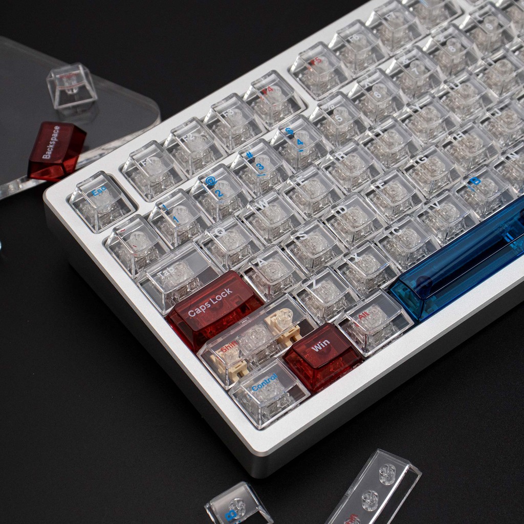Transparent Galaxy Keycaps Iced Cherry profile RGB PC keycaps set for ...