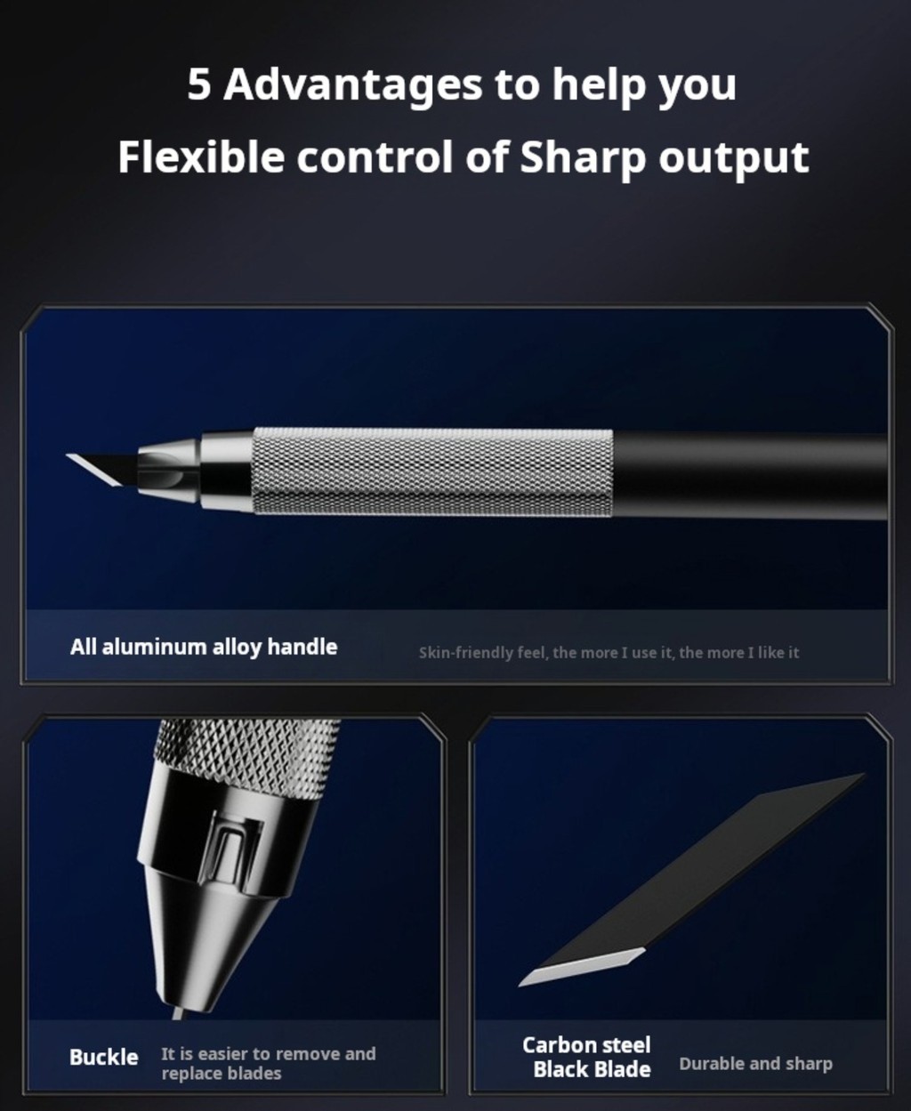 Stedi Pen Knife with Blades MS-21 for Gundam Model Carving Metal ...