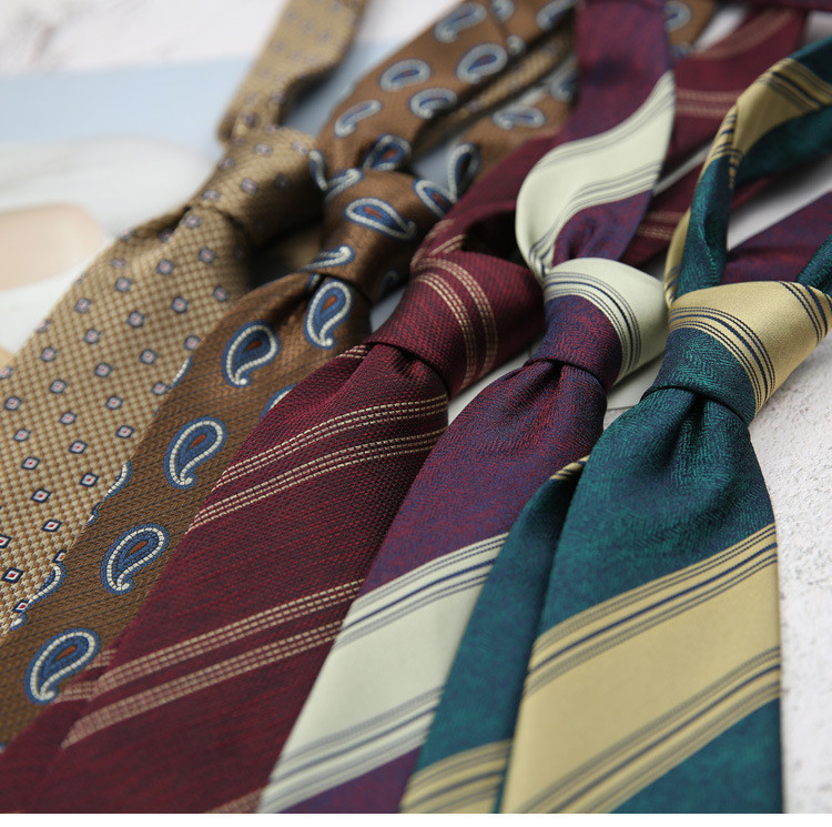 Men's Retro 8cm Tie Wedding Professional Interview Formal Accessories ...