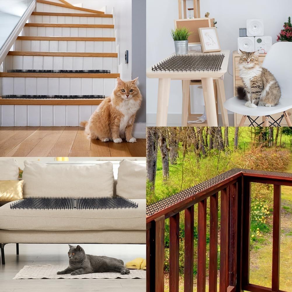 Plastic Cat Repellent Mat Anti Climb Fence Spike Scat No Hurt To Pets ...