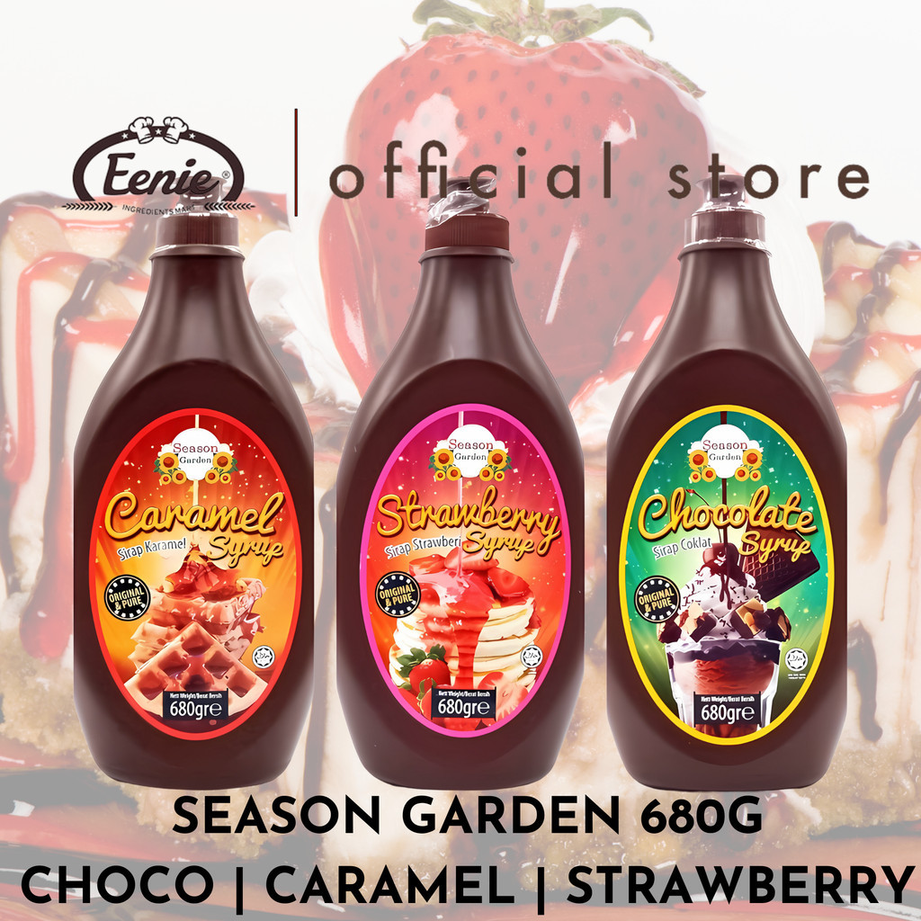 SEASON GARDEN | CHOCO | CARAMEL | STRAWBERRY | SYRUP | 680G | Shopee ...