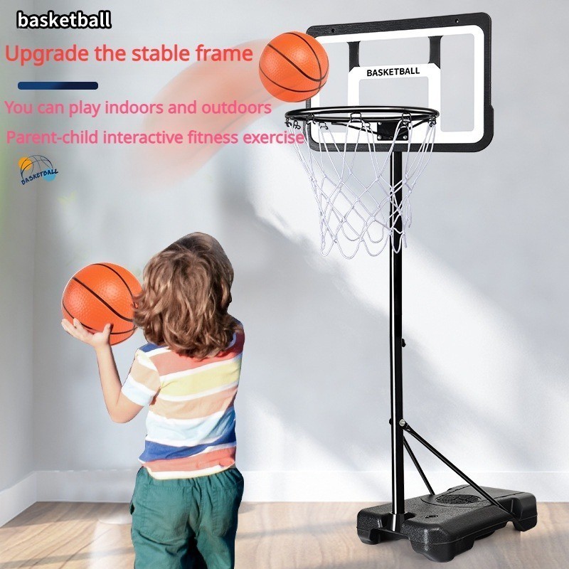 Children's Adjustable Basketball Stand Set Indoor Outdoor Adult Lifting ...
