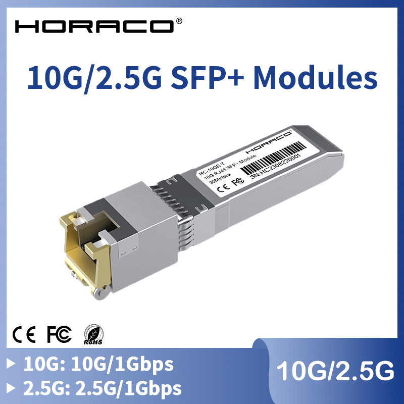 HORACO 10G SFP+ Module 2.5G Copper SFP Modules Optical Port Turn to ...