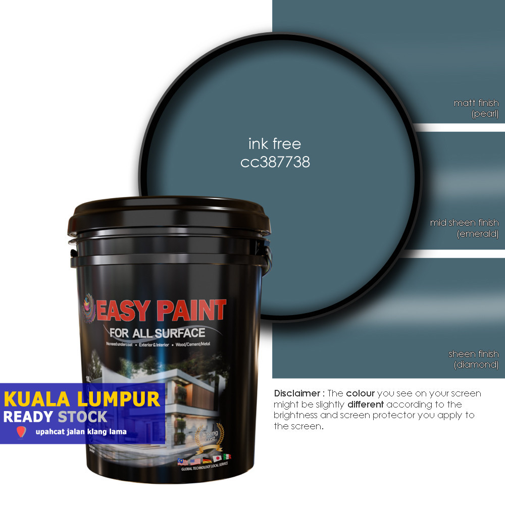 1 Liter and 5 Liter - INK FREE CC387738, Easy Paint All Surface for ...