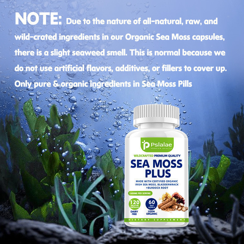 Pslalae SEA MOSS PLUS 1400 mg - Supports immune, digestive and thyroid ...
