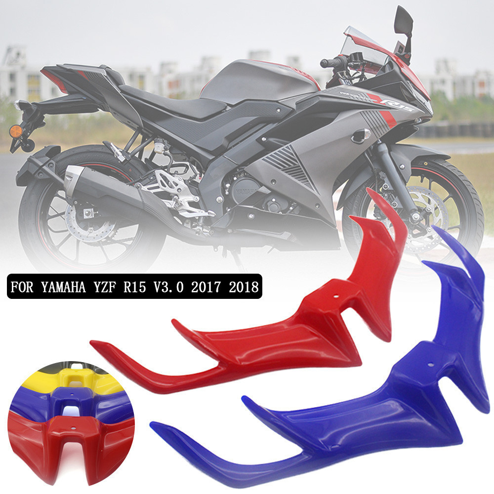 Motorcycle Front Fairing Aerodynamic Winglets Racing Spoiler ABS ...