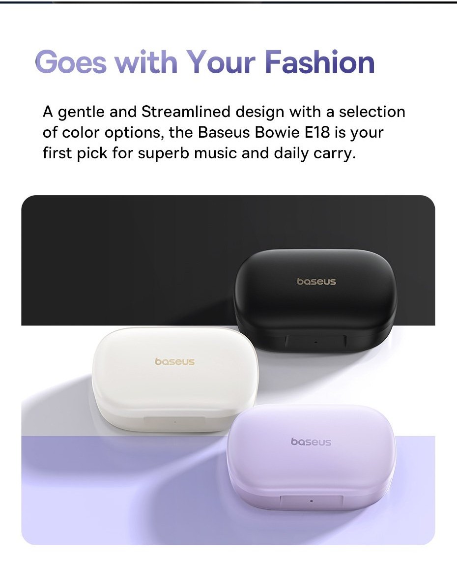 Baseus Bowie E18 TWS True Wireless Earbuds Headset Bluetooth 5.3 ...