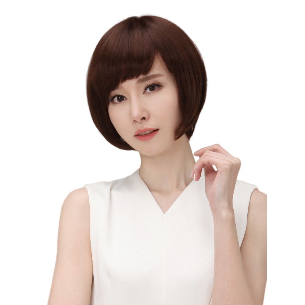 Wig Female Full Headgear Wig bobo Head Wig Full Wig Age-Reducing Mother ...