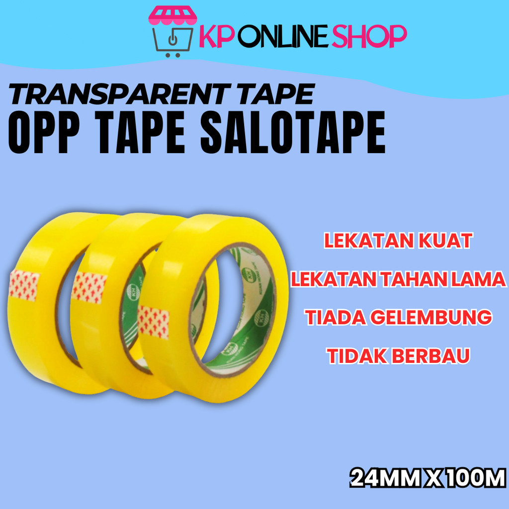 ADHENSIVE TRANSPARENT TAPE OPP TAPE 24MM X 100M STATIONERY SALOTAPE ...