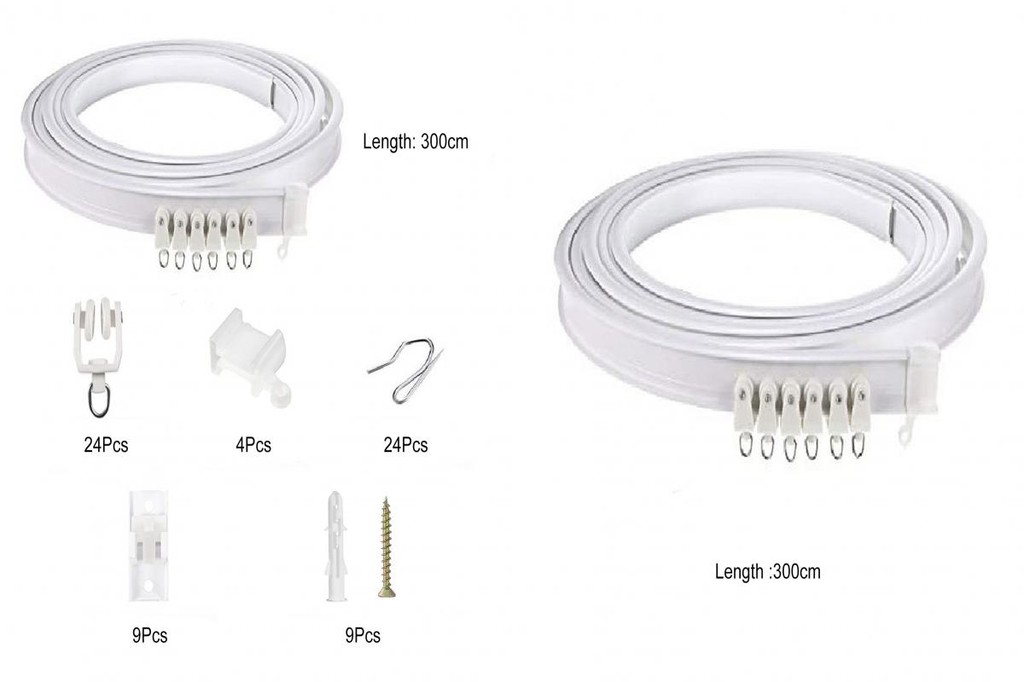 (VIP) Flexible Curtain Track System Curtain Track Accessories Flexible ...